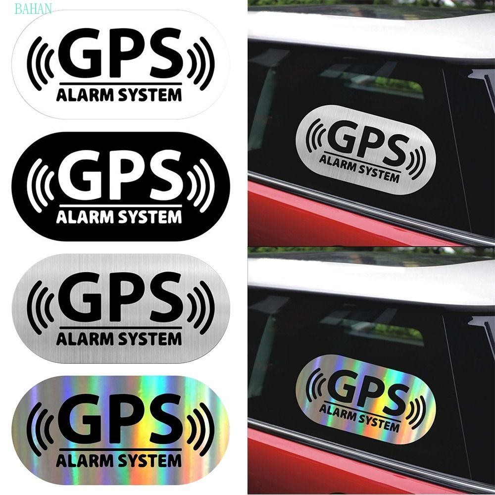 BAHAN GPS Tracking Alarm Sticker, 16*8cm Vinyl Reflective Warning ...