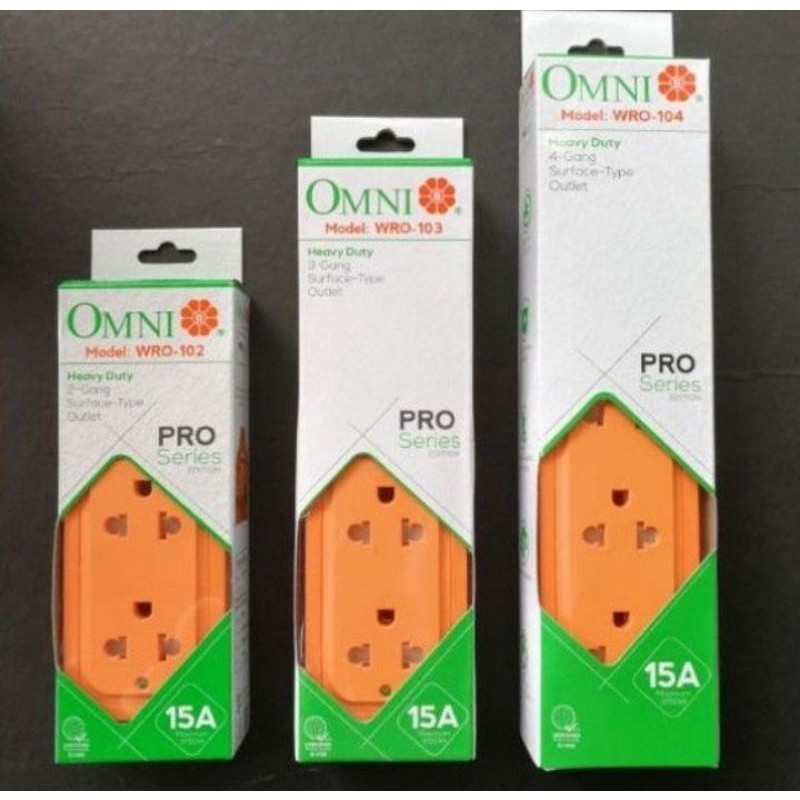 OMNI PRO SERIES SURFACE TYPE EXTENSION SOCKET OUTLET 2, 3, 4 GANG ...