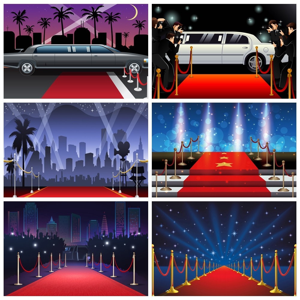 Hollywood Star Red Carpet Backdrop for Photography Vip Stage Lighting ...