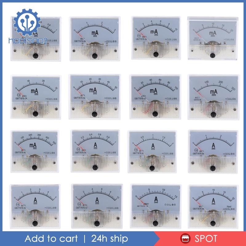 [Koolsoo2] DC 1mA Analog Ammeter Panel AMP Current Meter 0-1mA DC ...
