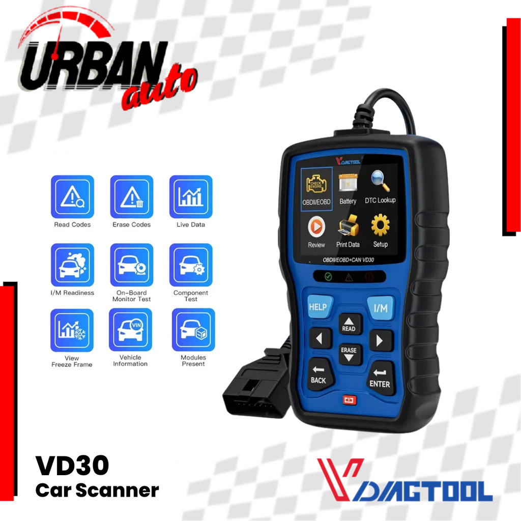Xtool VDIAG VD30 OBD2 Scanner Smog Check Code Reader DTC Lookup OBDII ...