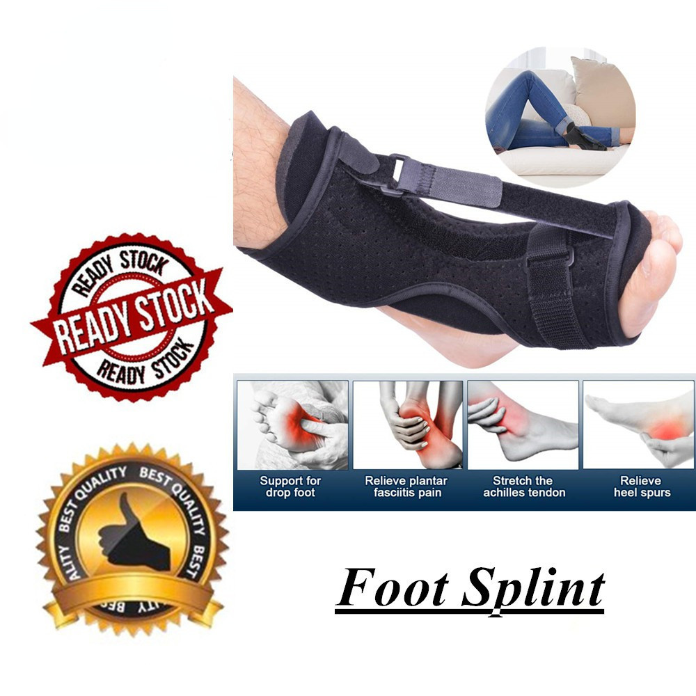 Adjustable Plantar Fasciitis Night Foot Splint Drop Orthotic Brace ...