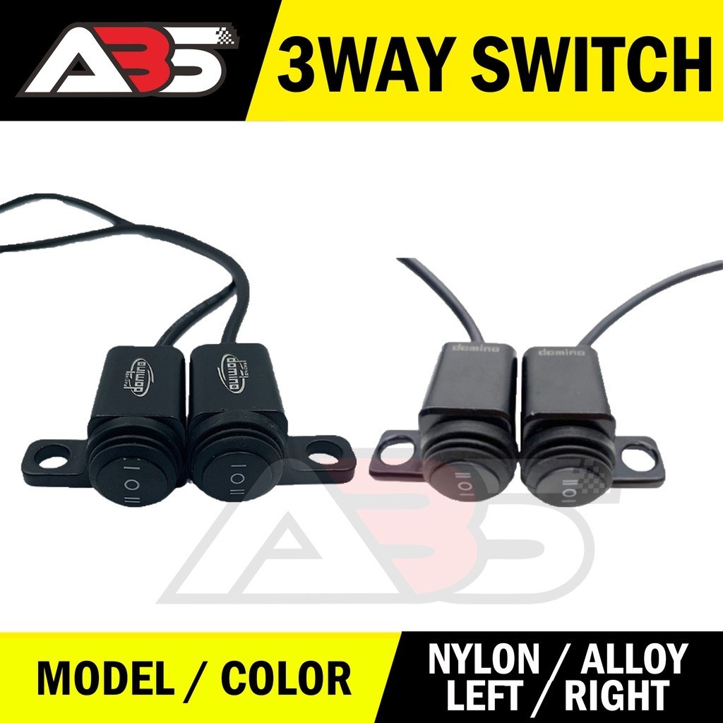 DOMINO MINI DRIVING LIGHT SWITCH UNIVERSAL 3 WAY LEFT /right /SET WATER ...