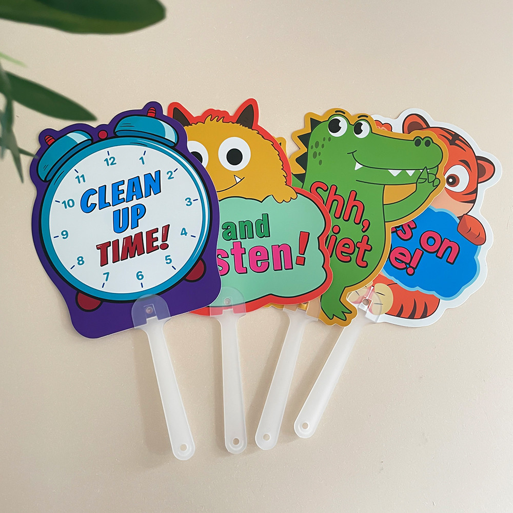 8pcs Classroom Rules Paddles Cartoon Cute Portable Board Preschool ...