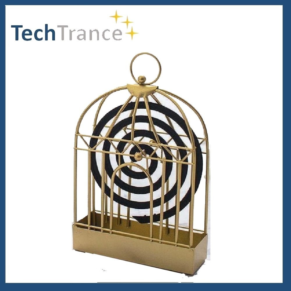 TechTrance Metal Mosquito Coil Incense Katol Burner Hanging Cage Holder ...