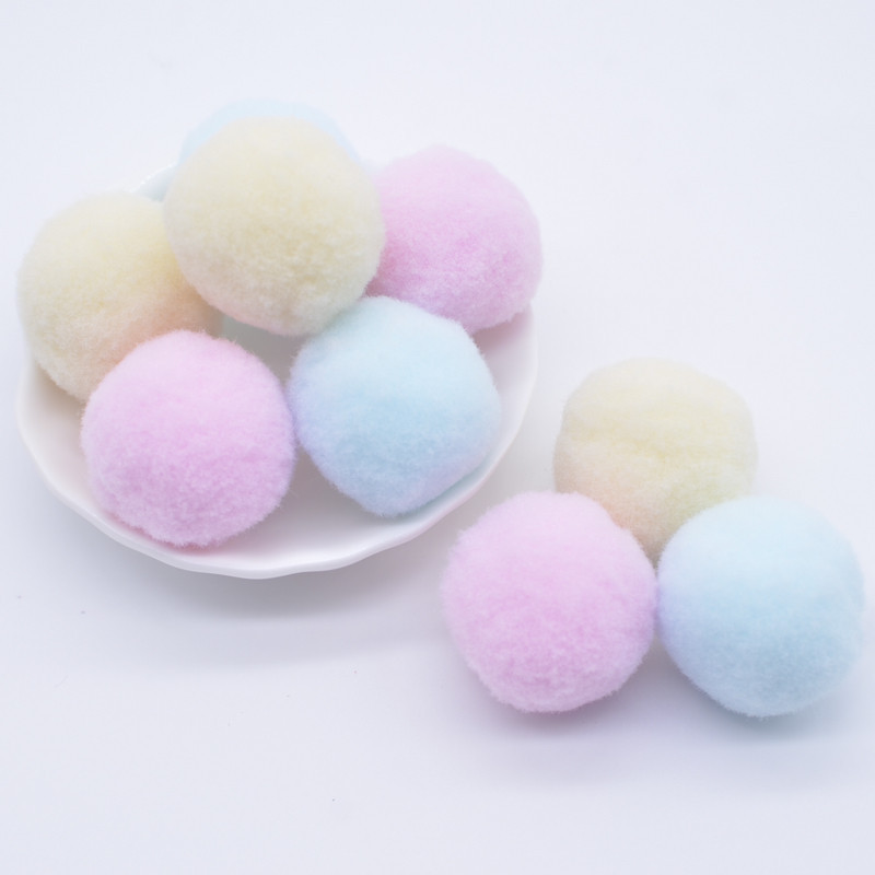 15Pcs 30mm Soft Pompons Colorful Fluffy Plush Ball for Craft DIY ...
