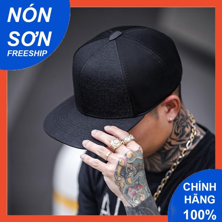 Son Son Snapback hat, plain black, horizontal beak, hip hop style ...