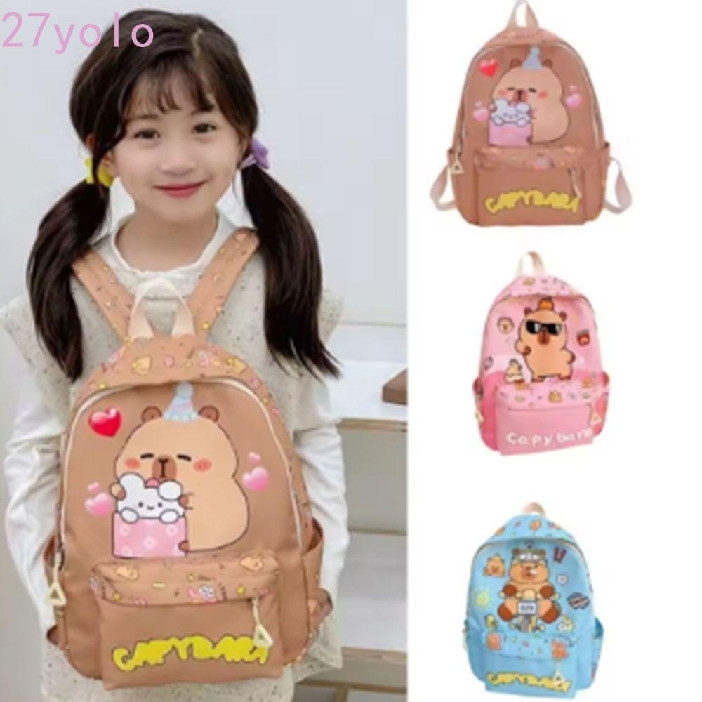 YOLO Children Capybara Backpack, Ultra-light Breathable Kids Schoolbag ...