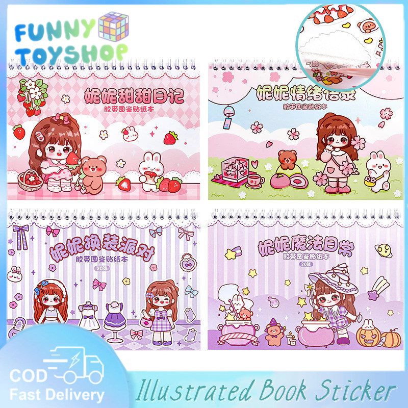 1000pcs Super Sweet Nini Illustrated Book Sticker Character Handbook ...