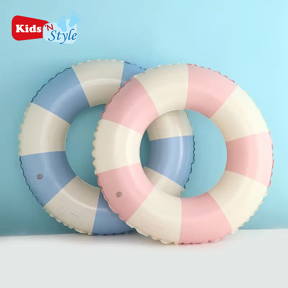 PVC Inflatable Colorful Striped Swim Ring Floater For Kids Adult ...