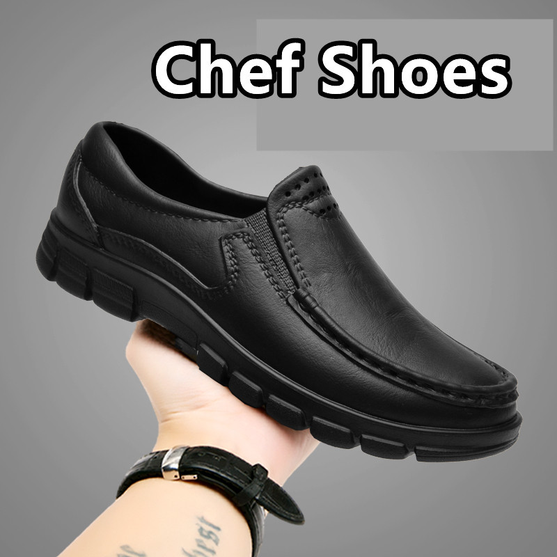 Chef Shoes Men's Kitchen Work Shoes Oil-Proof Waterproof Anti-Slip Slip ...
