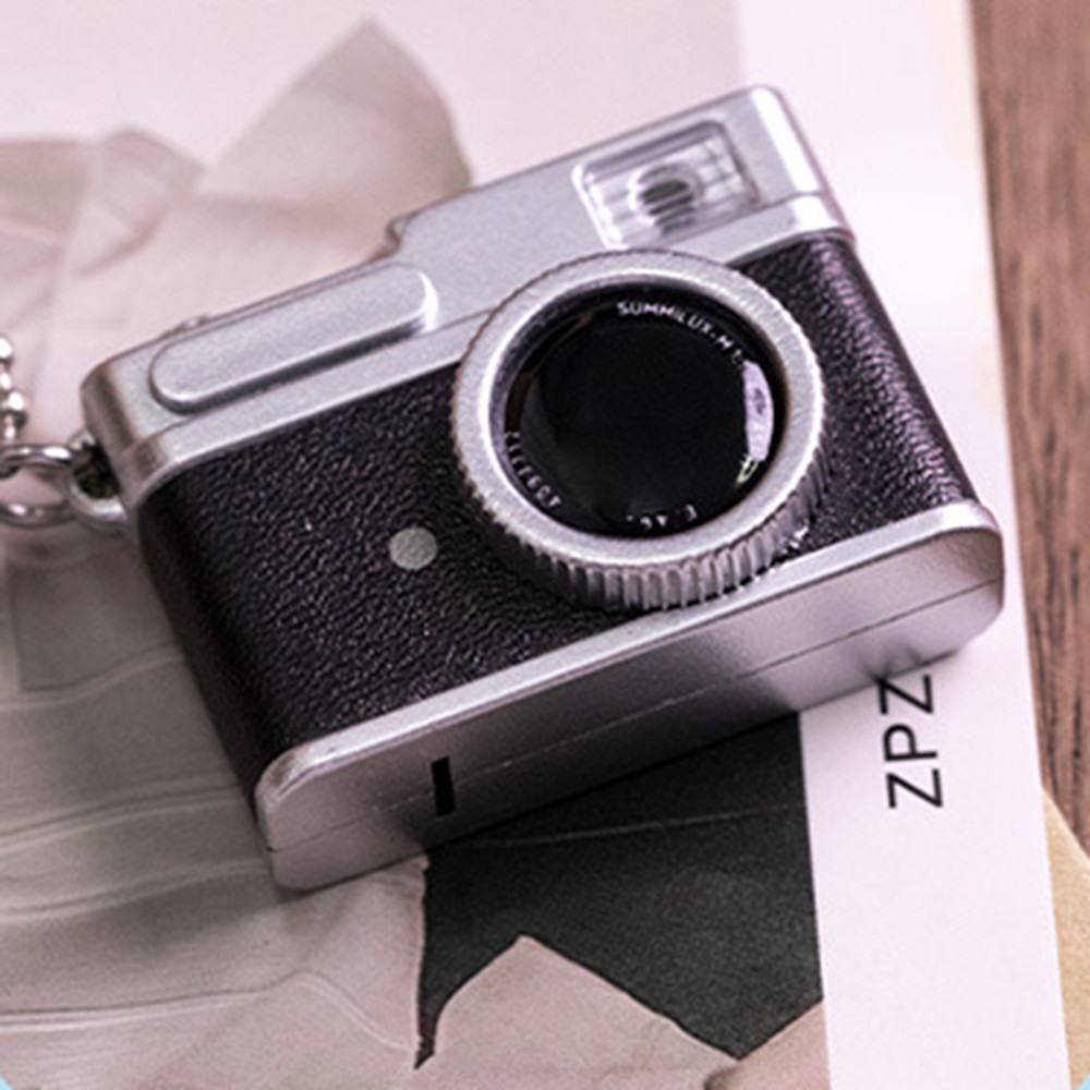 Cannot take photos Retro PU Leather Mini Camera Keychain Ornaments Car ...
