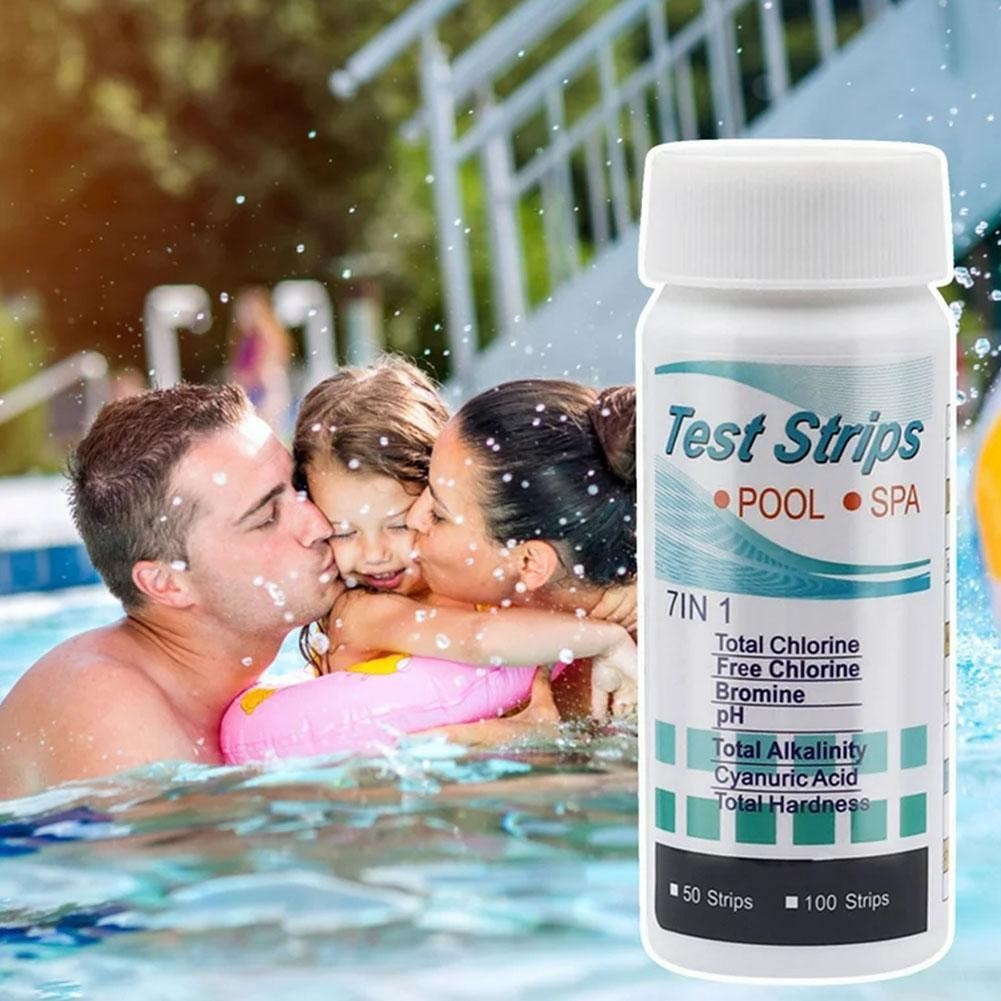 Swimming Pool Test Strips Kit Ph Total Chlorine Total Free Hardness ...