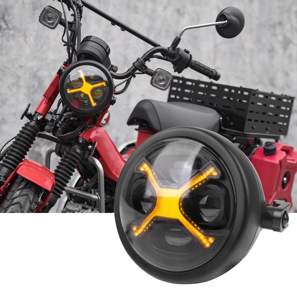 Fogocorss CT125 5.75-Inch LED Headlight Suit (Cyclone Style DRL ...