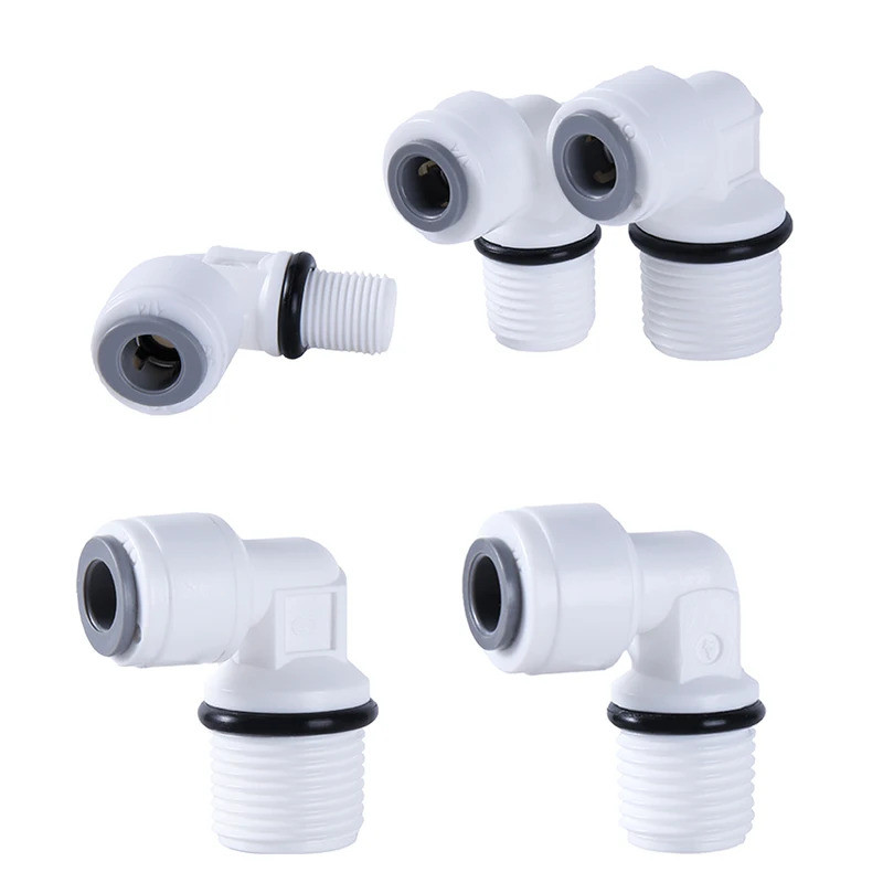 90 Degree Elbow RO Water Fitting Male Female Thread 1/4'' 3/8'' POM ...