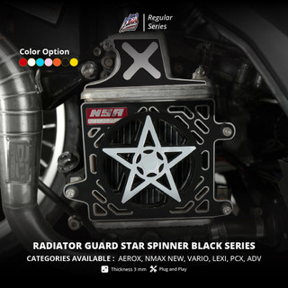 NSA RADIATOR COVER SPINNER STAR BLACK SERIES [VARIO/PCX/ADV/NMAX/AEROX ...