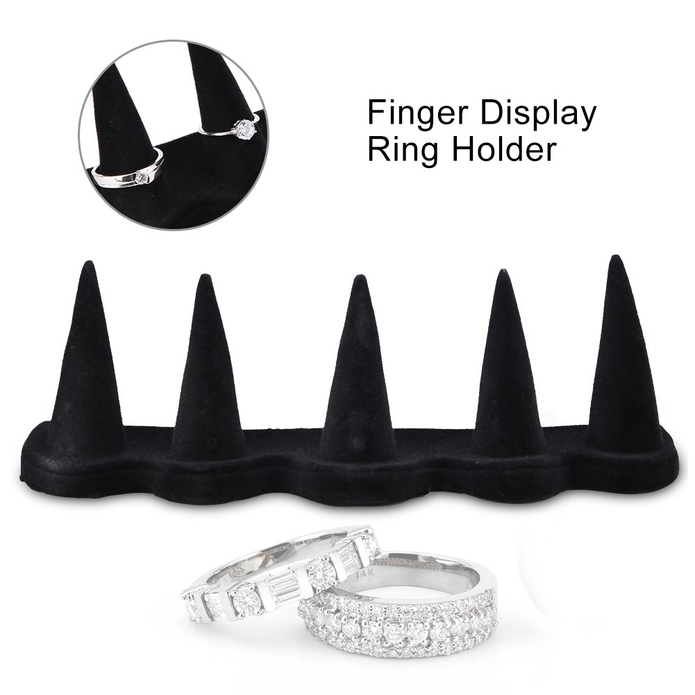 Henye Finger Ring Display Showcase Jewelry Holder Storage Counter with ...