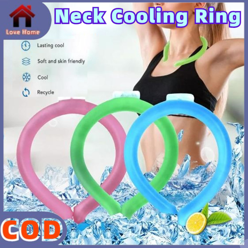 Neck Cooler Summer Cooling Fan Outdoor Heatstroke Cooling Neck Ring Ice ...