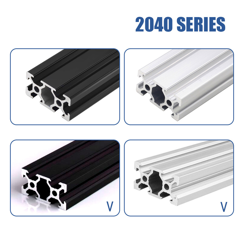 2040 Aluminum Profile Extrusion Anodized Silver/Black T-slot/V-slot ...