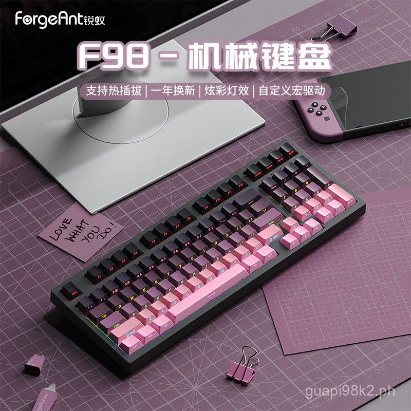 Sharp Ant F98Mechanical Keyboard Wired98Hot-Swappable Office Gaming ...