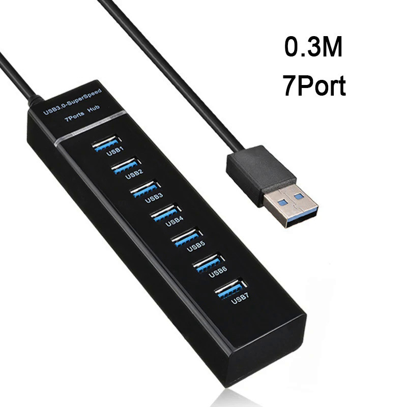 USB 3.0 5Gbps High Speed USB Hub 4 7 Port USB Splitter Multiport For PC ...