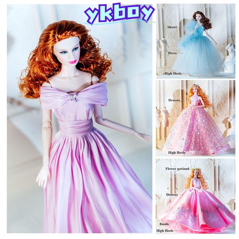 YKBOY Supermodel Doll Pink Dresses, Collector Gift Luxury Lace Wedding ...