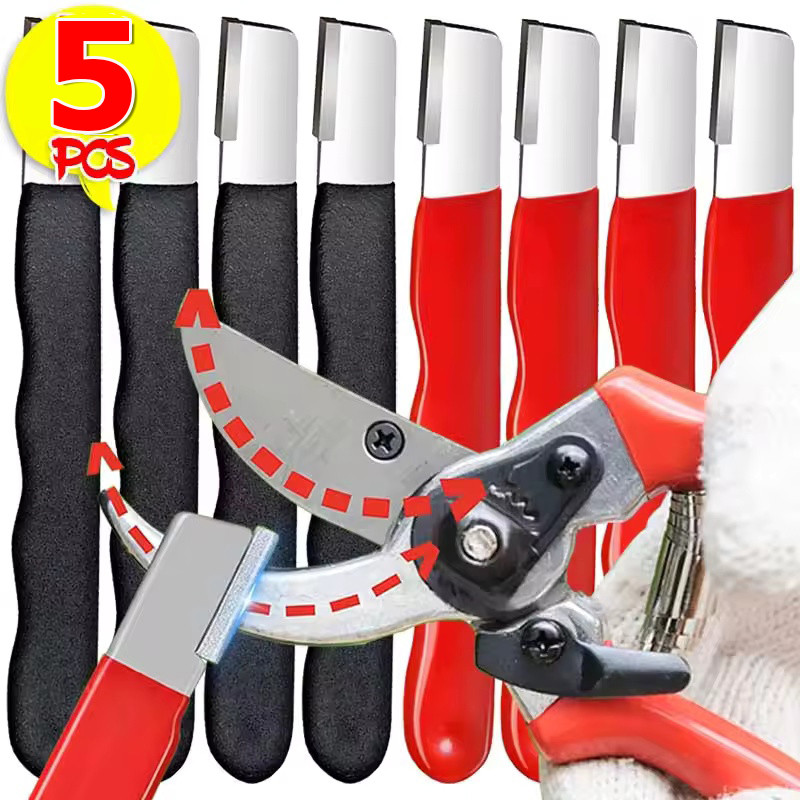 1 5pcs Mini Portable Knife Sharpener Handheld Garden Shear Scissors Sharpener Kitchen Quick
