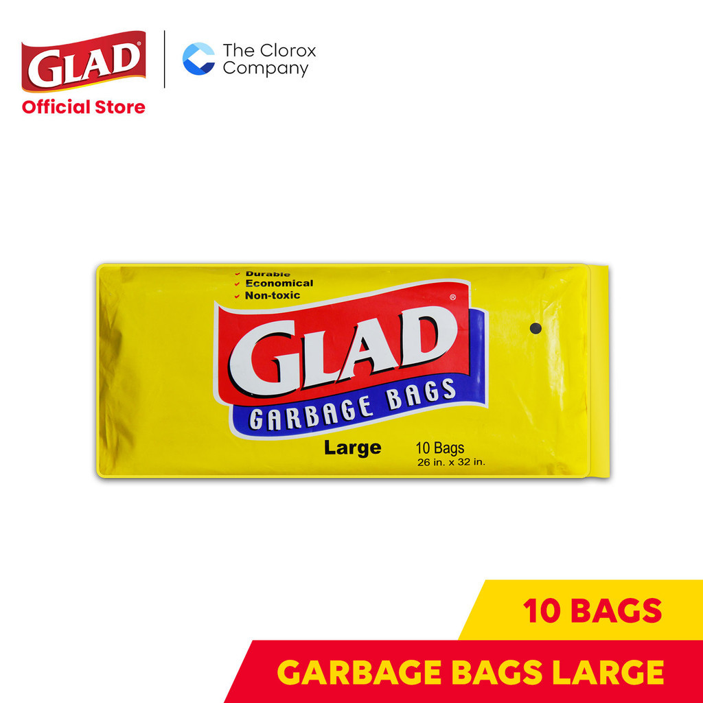 IWG Glad Garbage Bags Large 10s | Shopee Philippines
