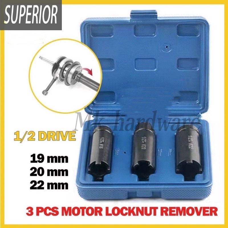 superior HARDWARE 3pcs #18/20/22 1/2” Drive Castle Wrench Clutch Nut ...