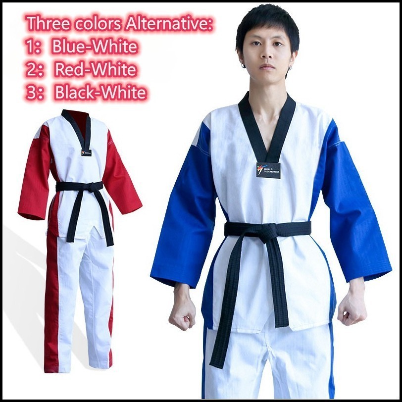 Taekwondo poomsae uniform Taekwondo uniform Taekwondo Red blue black ...