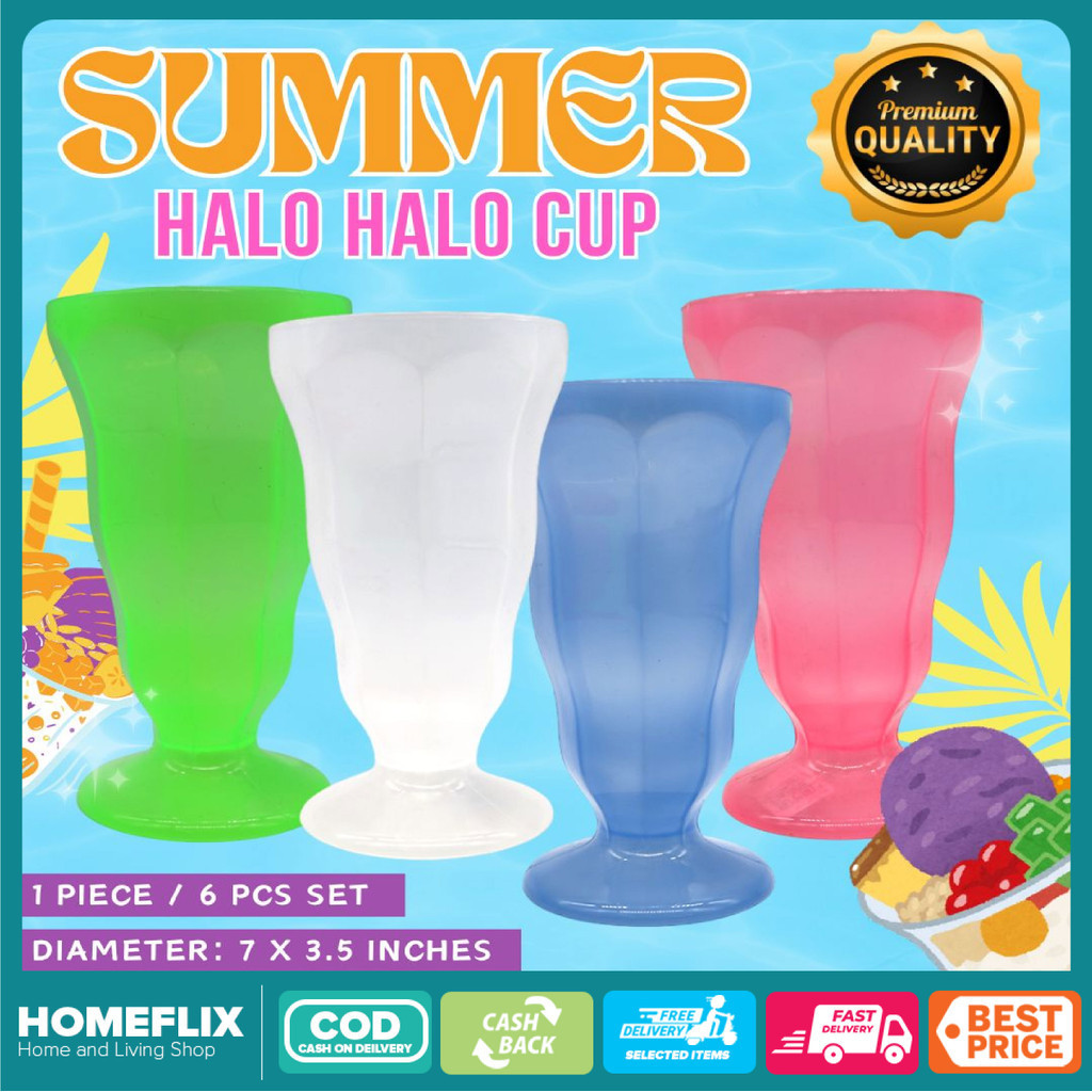 Homeflix 1pc Set Plastic Halo Halo Sago Gulaman Ginumis Ice cream ...