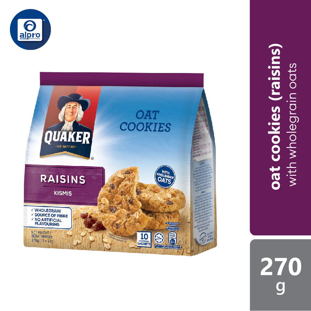 Quaker Oat Cookies - Raisin (270gX10s) | Shopee Philippines