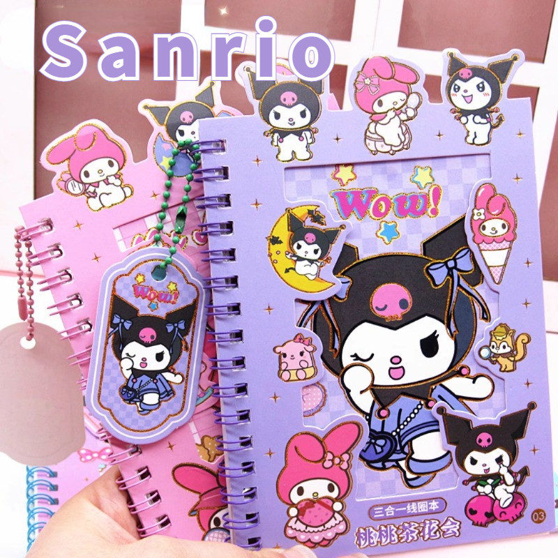 Sticker Coil Book Kuromi Melody Diy Hand Account Decorative Scrapbook ...