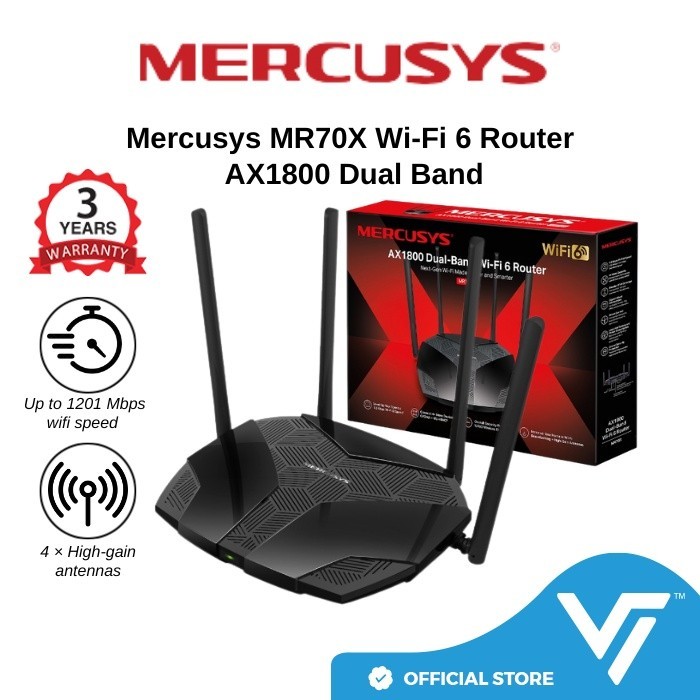 Mercusys AC1900 Dual-Band Wireless Gigabit Router MR50G AX1800 Dual ...