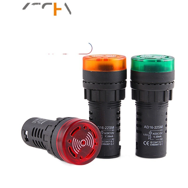 Intermittent sound flash sound and light buzzer AD16-22SM alarm 22MM 12V 24V 110V 220V | Shopee ...