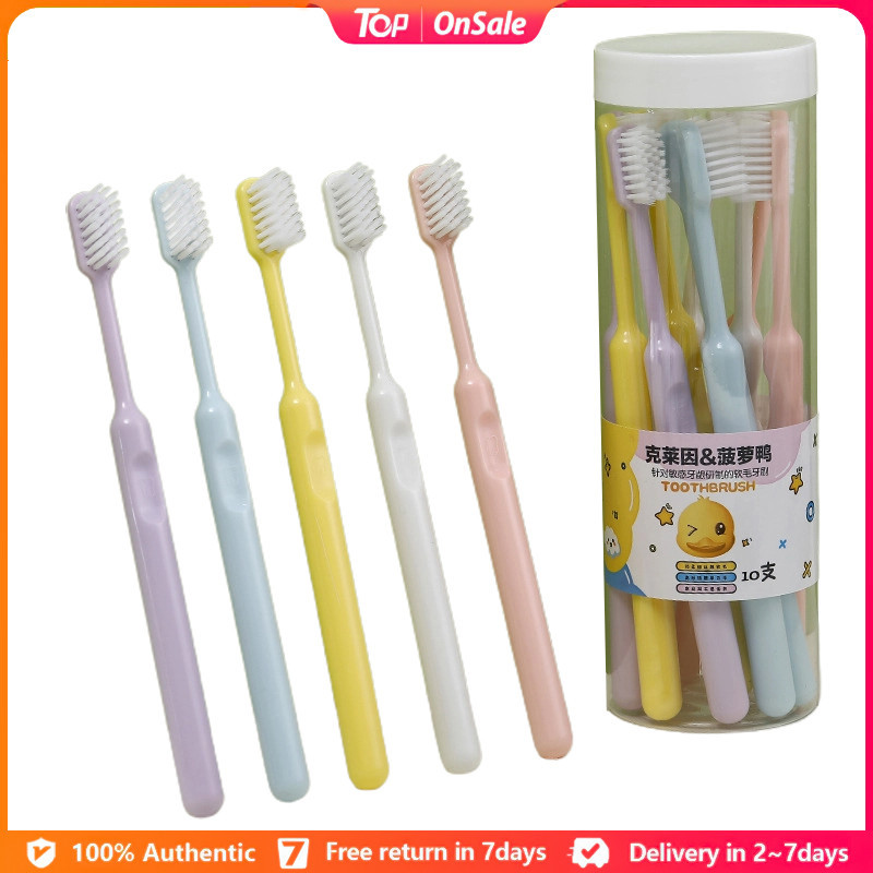 10pcs Toothbrush Soft Bristles Family Set With Children Colored ...