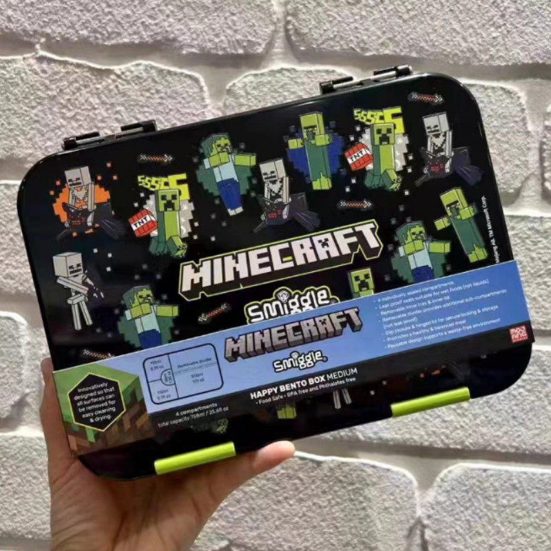 Australia smiggle Minecraft Student Lunch Box+Meal Pack Combination ...