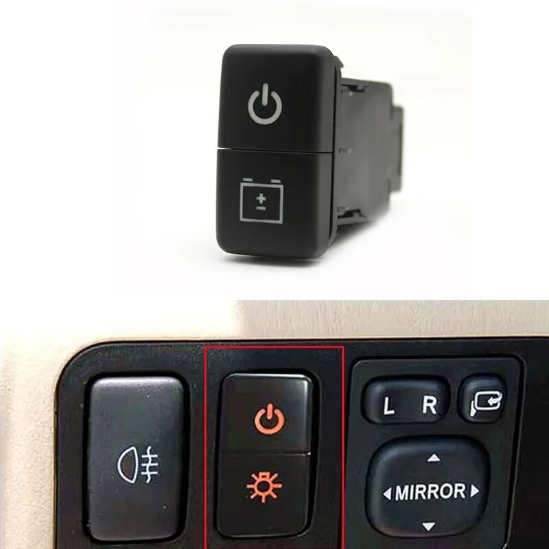 xps 1PC Green 12V Car Dual Power Supply Battery Switch Button for ...