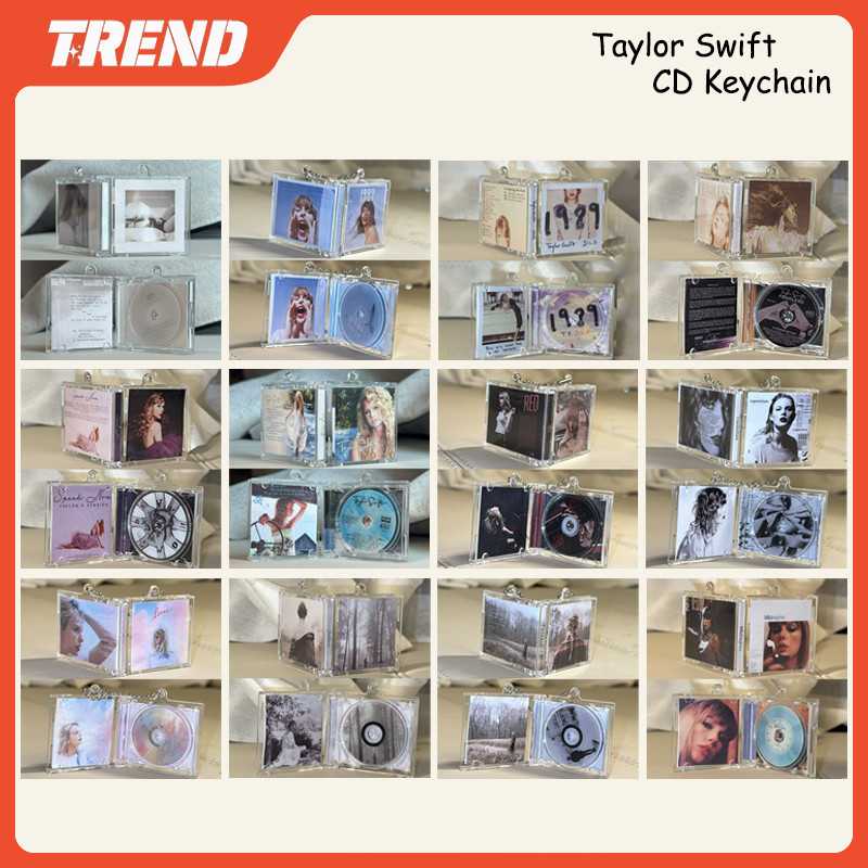 Taylor Swift TTPD Mini CD Keychain 1989 Midnights Reputation Folklore ...