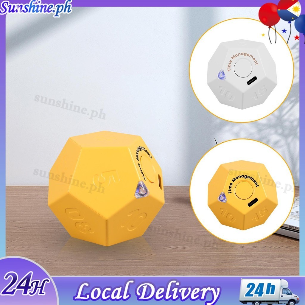 Cube Timer 450mah Rechargeable Mini Time Management Cube 2 Alarm Mode Pomodoro Timer Cube