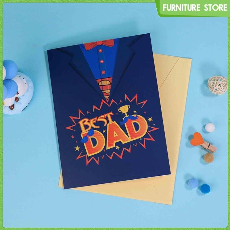 [Wishshopeelxj] 3D FatherS Day Card Best Dad Father's Day Greeting Card ...