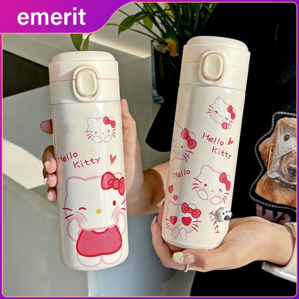 450ml Sanrio Thermos Cup 304 Stainless Steel Cute Cartoon Hello Kitty Kuromi Water Bottle ...