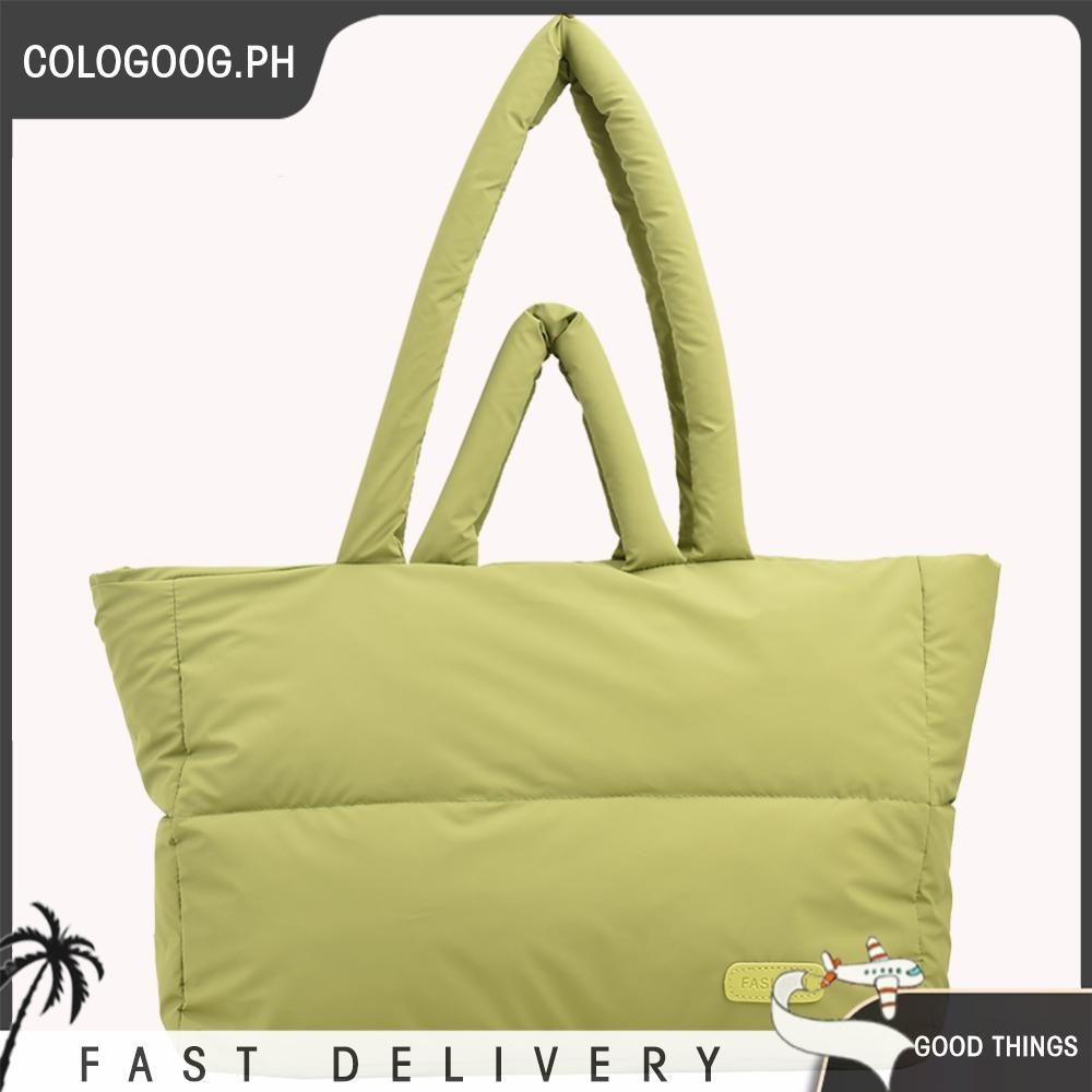 Women Padded Shoulder Bag Casual Puffer Tote Bag Casual Hobo Bag ...