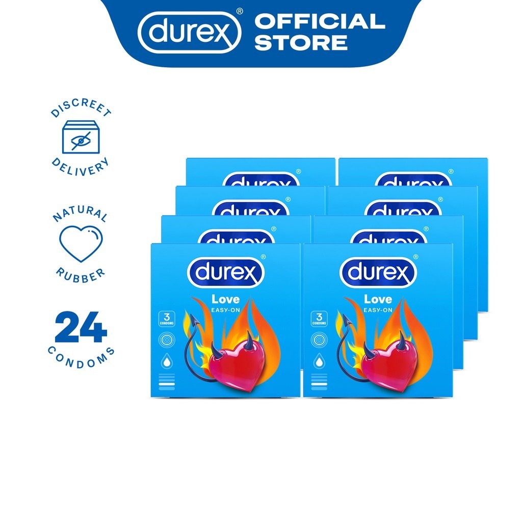Durex Love Protection Rubber Latex Condoms 3s (Set of 8 - 24 Condoms ...