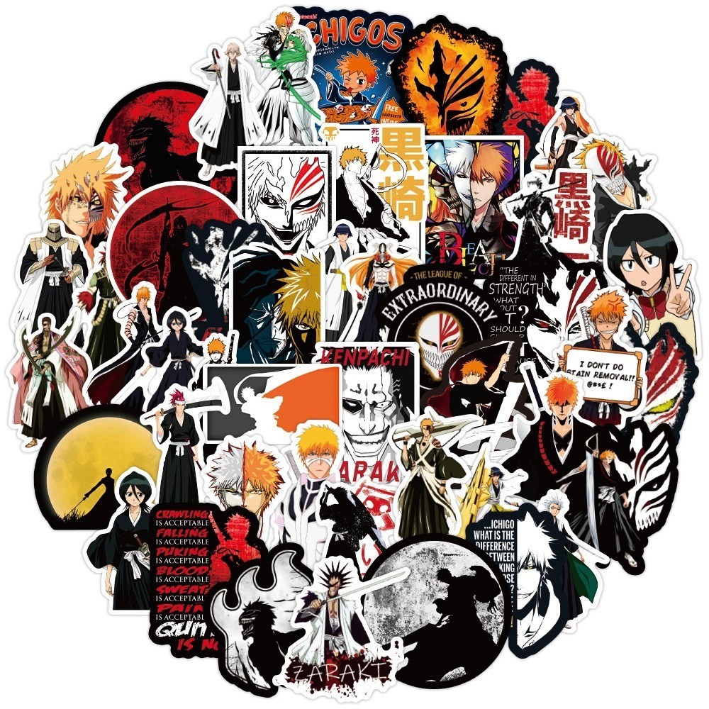 Y&P| BLEACH Stickers Set Japanese Anime Graffiti Waterproof Decals Pack ...