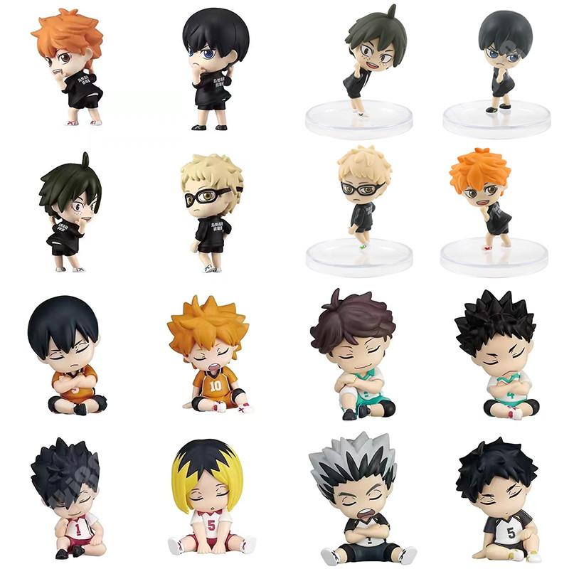 Haikyuu!! Action Figure Volleyball Boy 4Pcs/Set 6CM Tsukishima Kei ...
