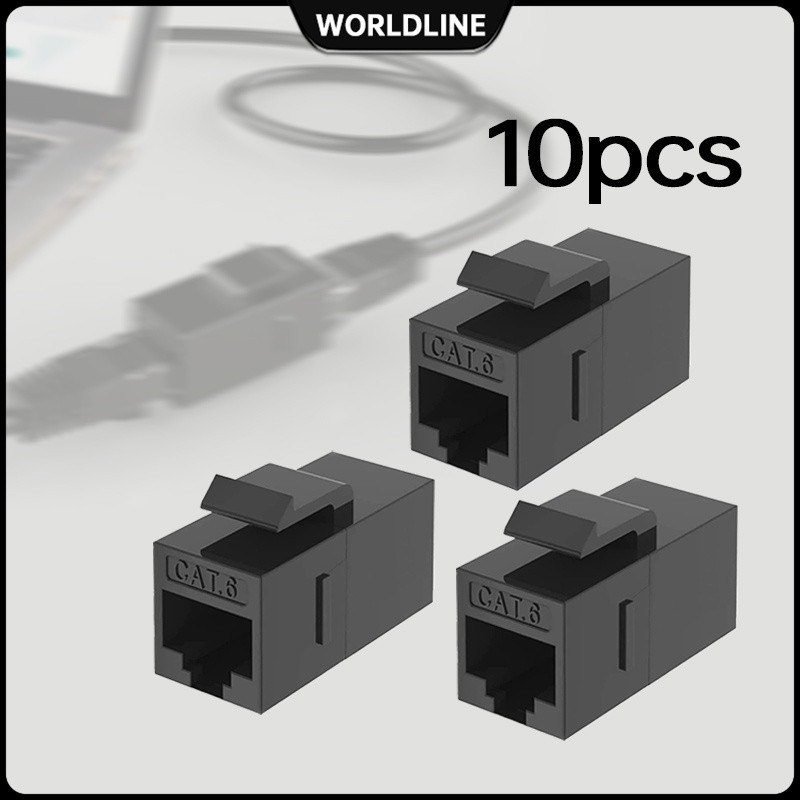 10pcs RJ45 CAT6 Network Cable Connector Keystone Online Coupler Key ...