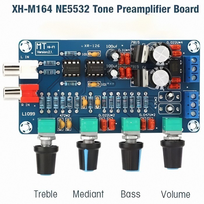 Stereo Tone Control HI-FI Module NE5532 Pre Amplifier XH M164 Version 2.1 Original | Shopee ...