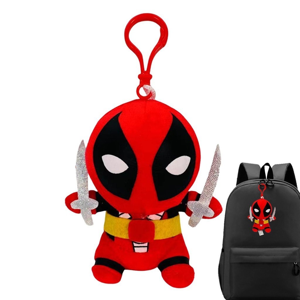 Cartoon Deadpool Stuffed Toy Soft Plush Toys Backpack Pendant Keychain ...