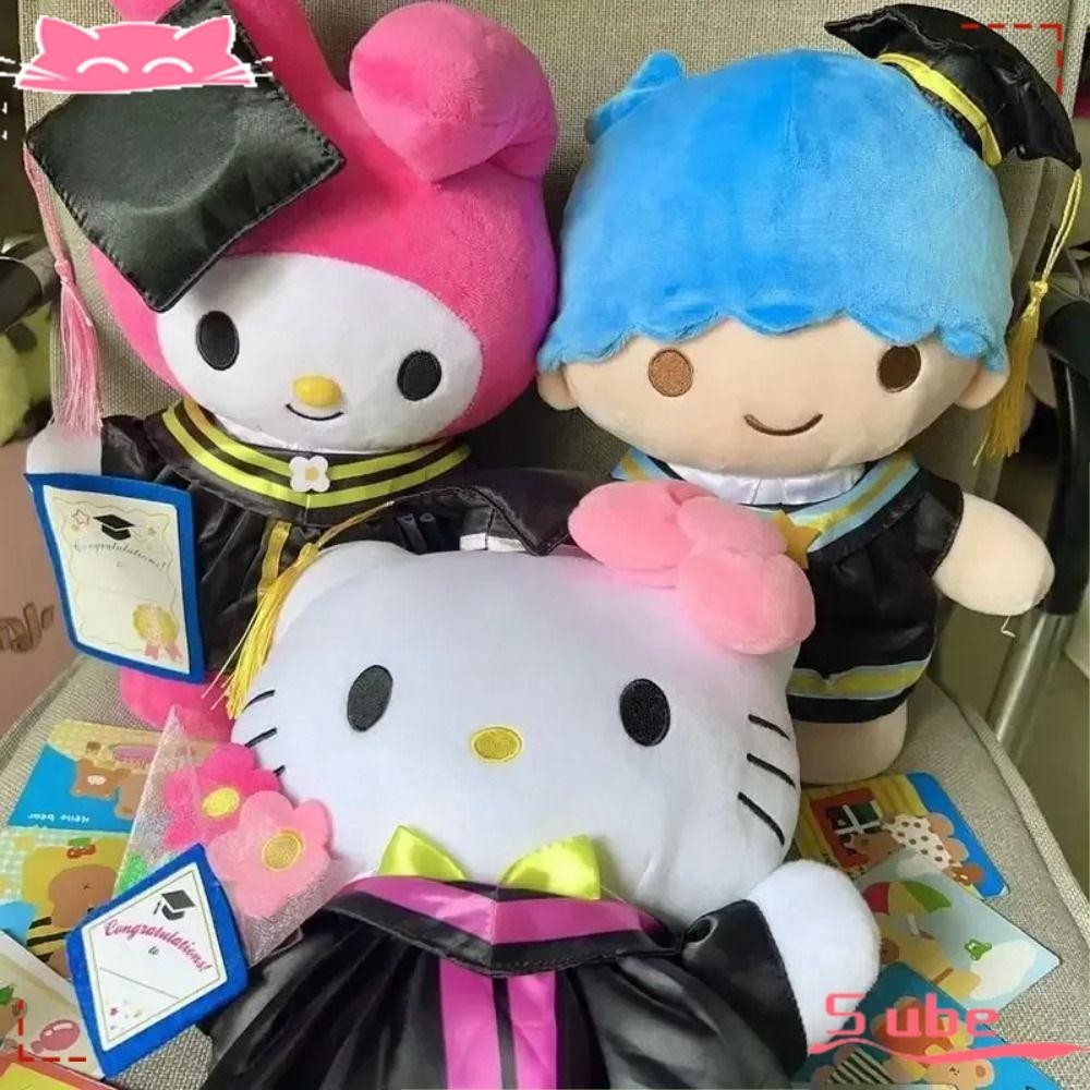 SUBE Kuromi Graduate Doll, Plush 35cm Kawaii Bachelor Gown, Cute ...